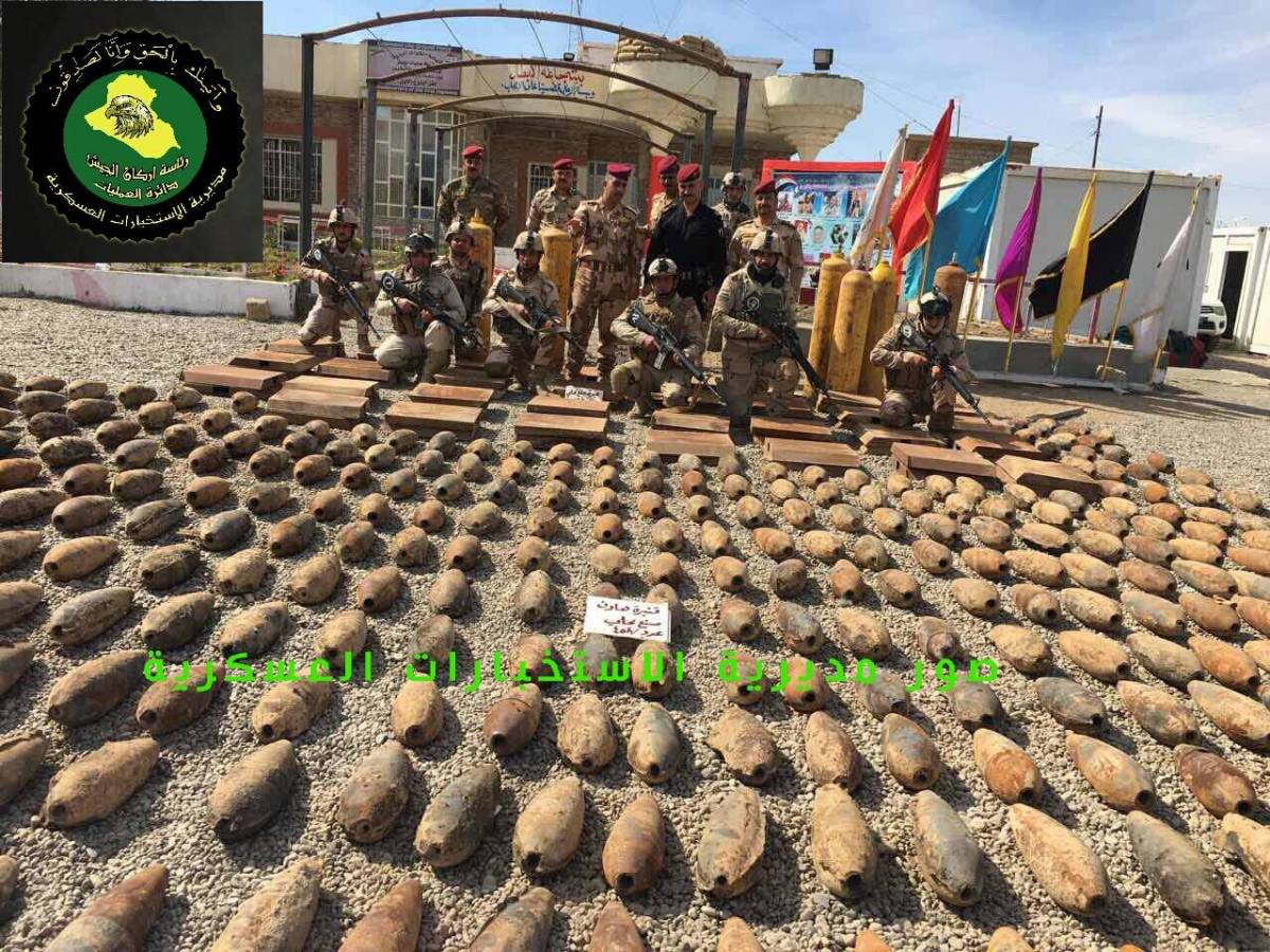 Large IED and Mortar Seizure in Southern Mosul, Iraq – IED Awareness